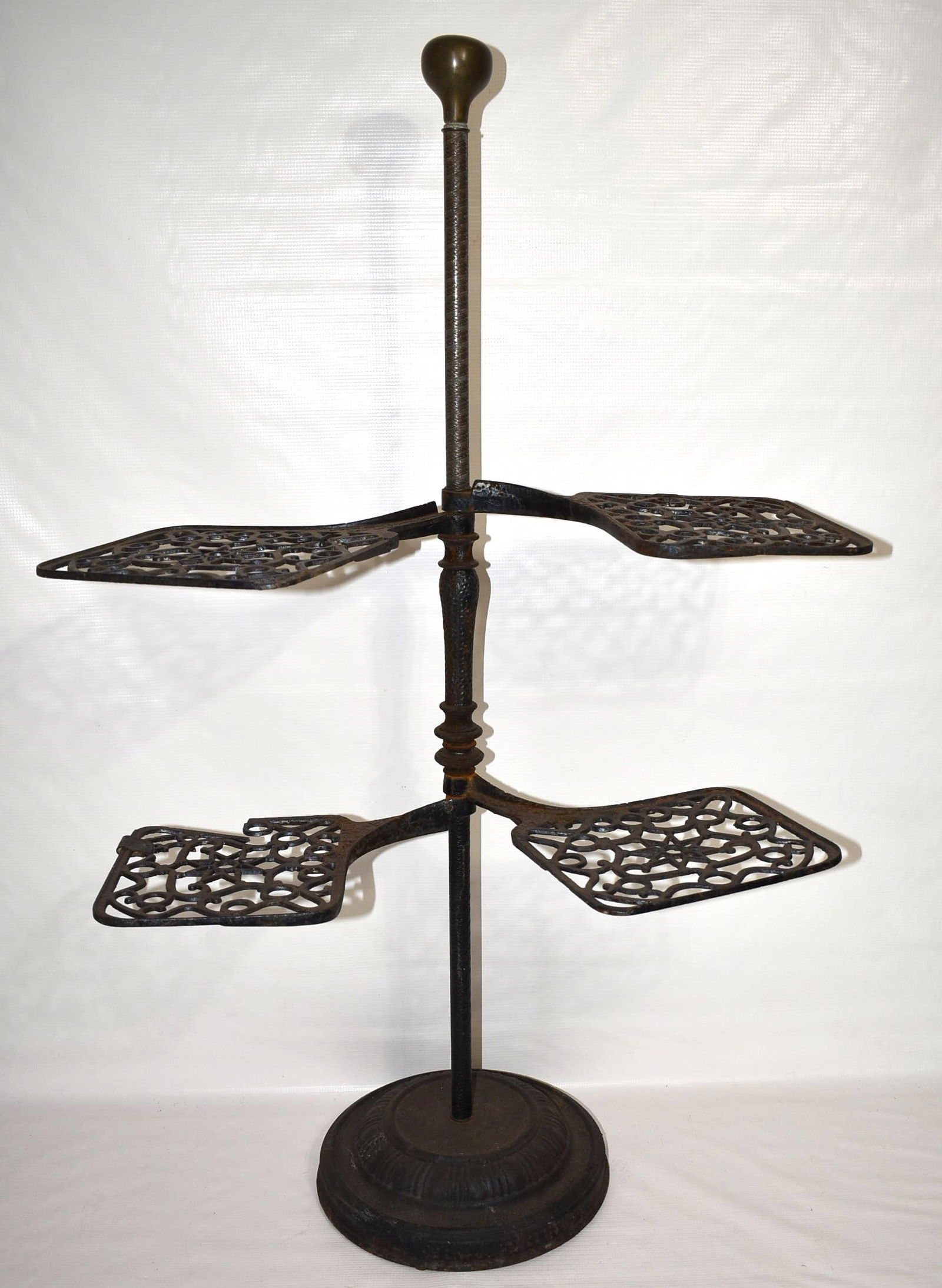 Vict. Cast Iron Geranium Adjustable Flower Stand, 1868 Auction