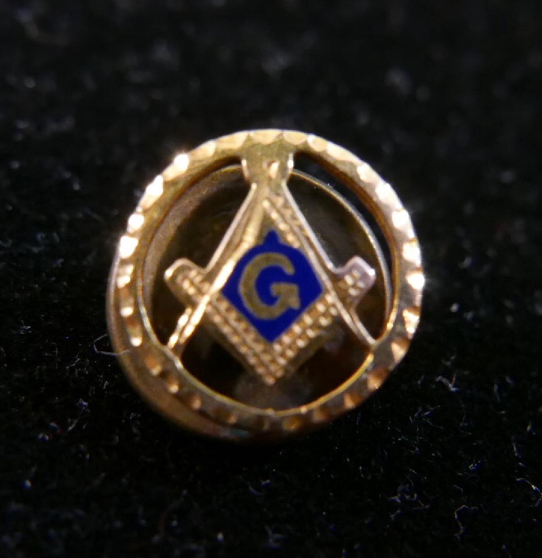 14K GOLD FREEMASON MASONIC LAPEL PIN