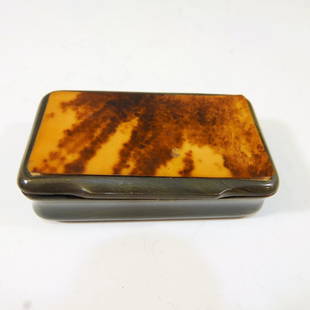 Antique Tortoise Shell Box 19th Century