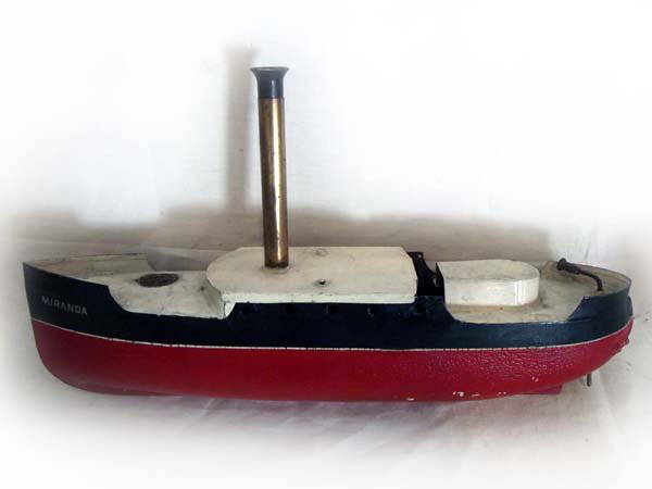 A Steam Powered Model Boat Named 'miranda', In Black