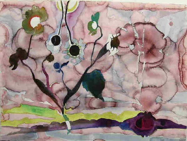 707: Keith Crown Flowers of Taos Watercolor