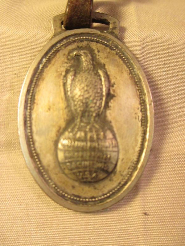 Early J.I. Case Threshing Machine Watch Fob, good used