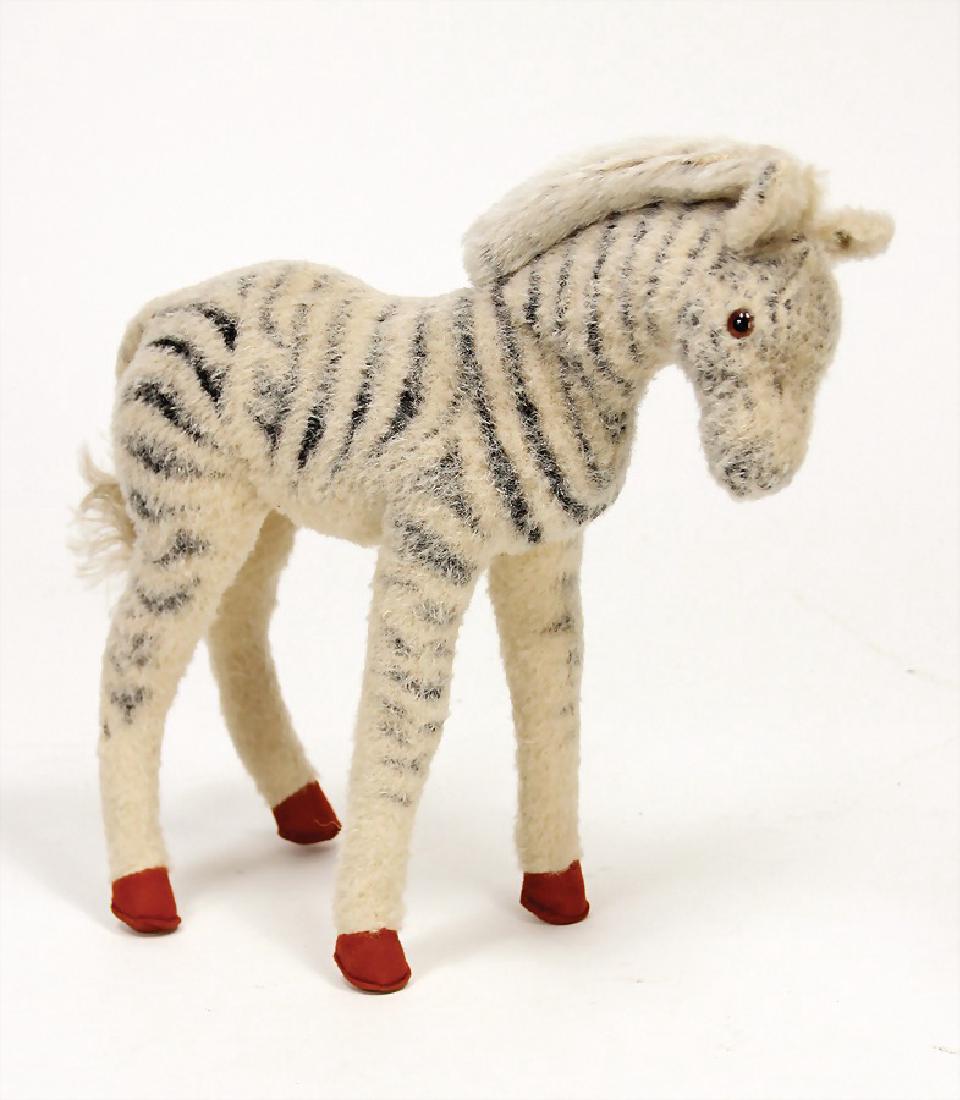 Steiff Zebra, With Button, Block Letters With Long