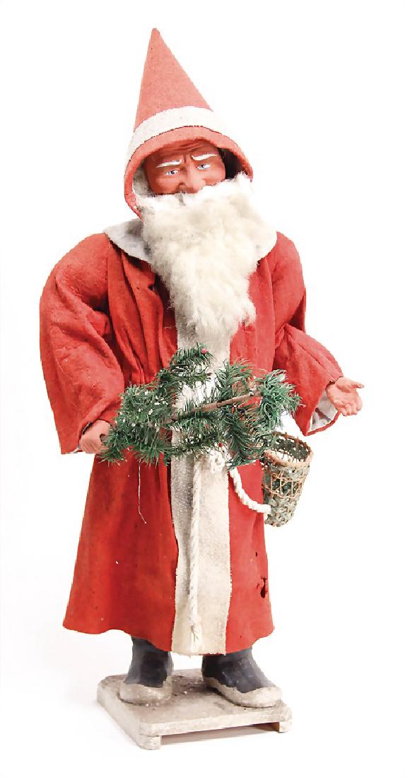 Santa Claus, head nodder, c. 1920, 78 cm, papier