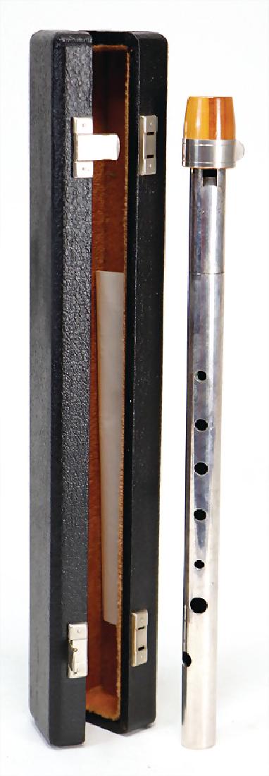 HOPF signature on the upper part, metal recorder, made