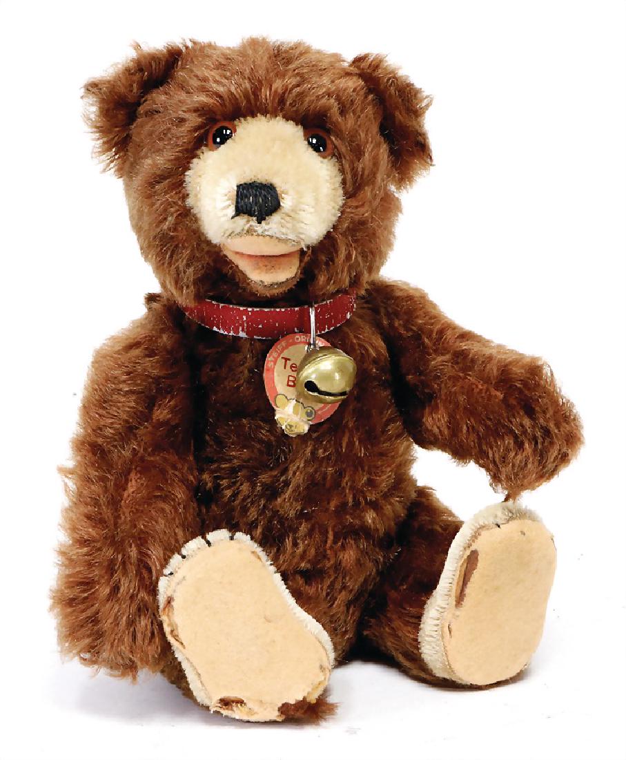 STEIFF teddy baby, dark-brown, 28 cm, with chest label,