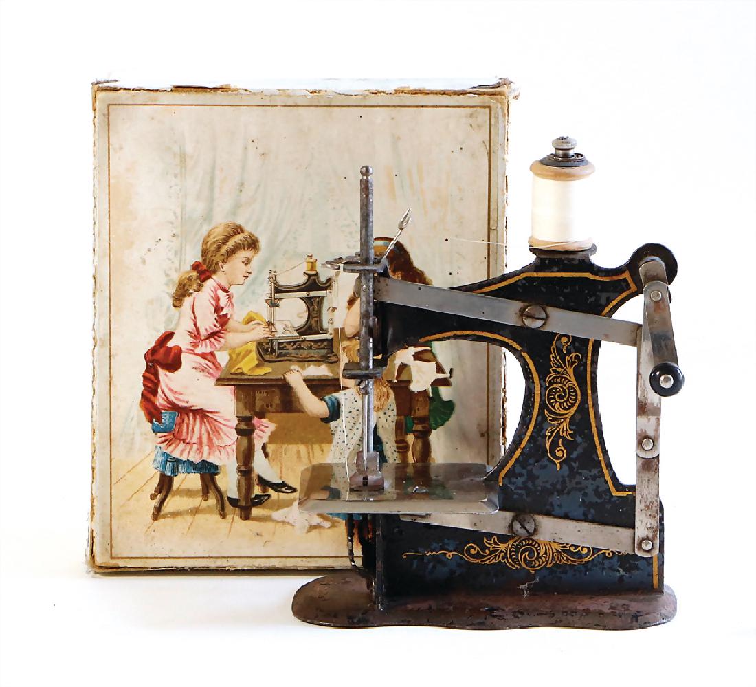 MÜLLER sewing machine, No. 1, top feed, line decor,