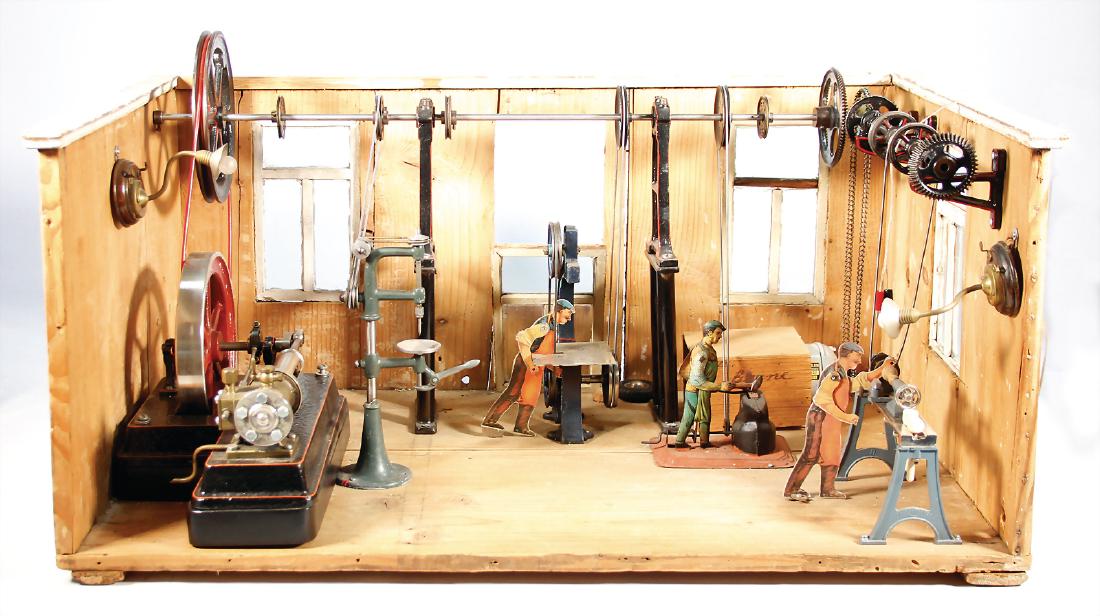 engine room, self-build, made of a dollhouse room with