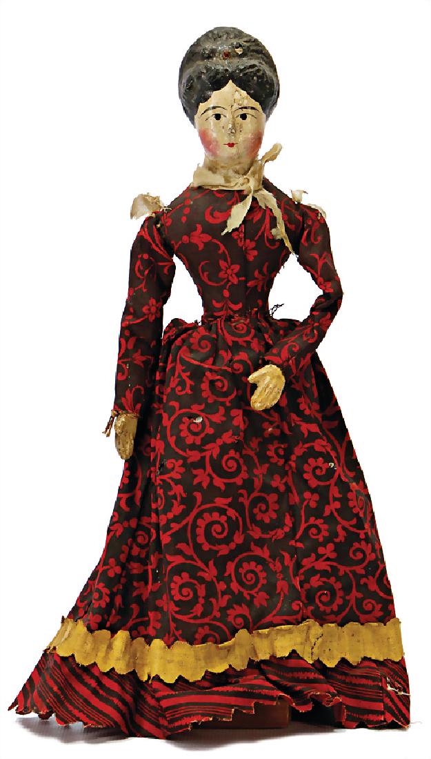 Carton Moulé doll, head and hull are shapedof one