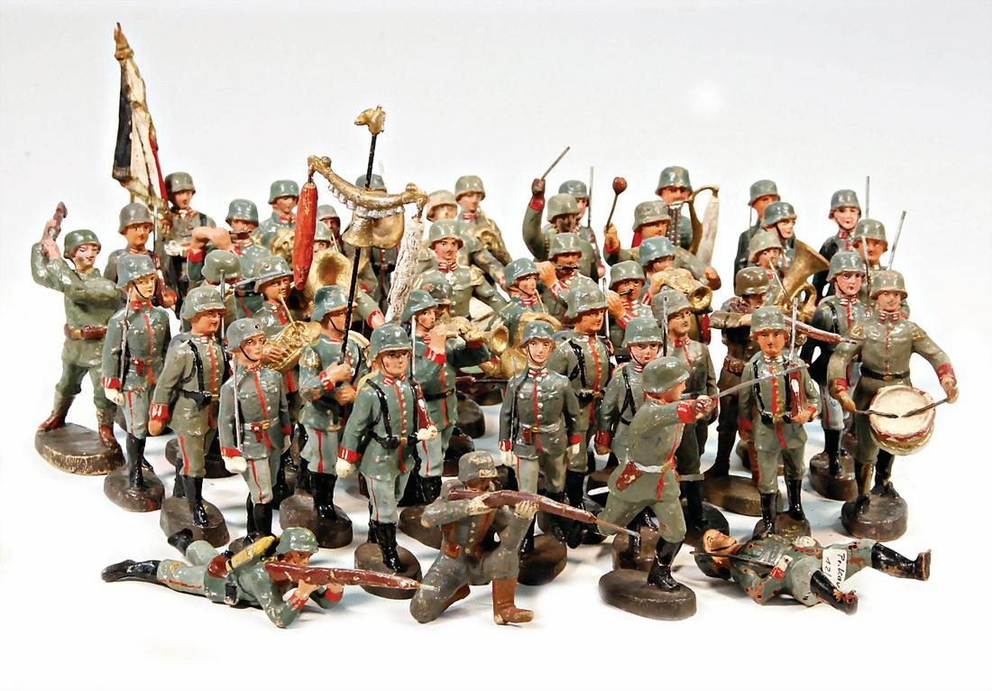 Elastolin C. 40 Pieces, Mass, First World War, 10 Cm,