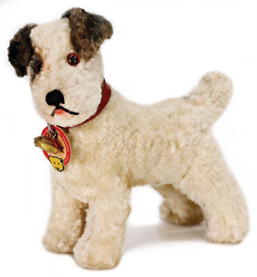 STEIFF Fox, produced 1930, silk plush, standing, 10 cm, swivel head ...