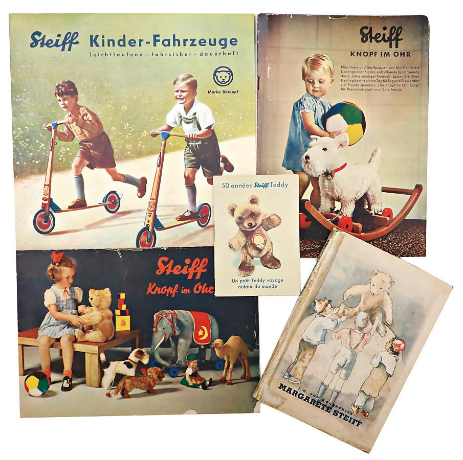 STEIFF mixed lot, original catalog 1938 and original catalog 1939, book ...