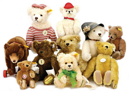 Steiff Mixed Lot Replica, Among It 1x Original Steiff Replica Milchbär ...