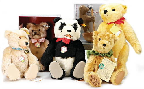 Steiff Mixed Lot Replica, Among It 1x Original Steiff Replica Milchbär ...