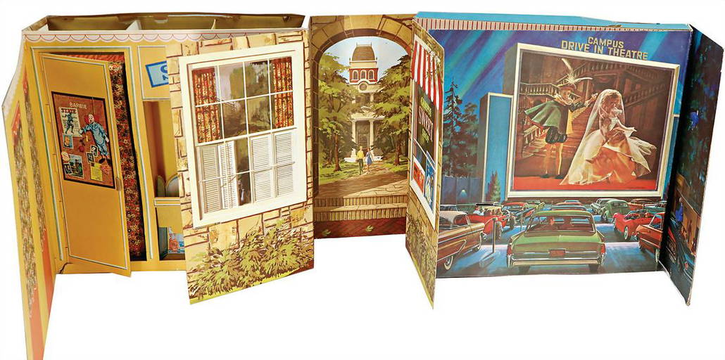 MATTEL Barbie, State College, cardboard, Barbie goes to College ...