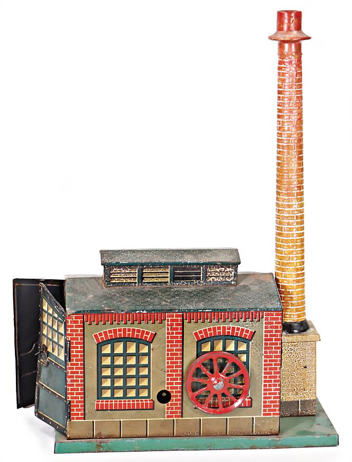 Bing Steam Engines Hall, C. 1925, Sheet Metal, Lithographed, Clock ...