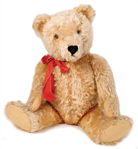 STEIFF original teddy, CH-No. 91, '50s, with button, rests of the ...