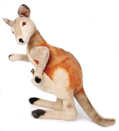 Steiff Kangaroo, Ch No. 115, '50s With Baby, Mother 40 Cm Standing ...