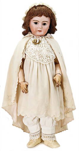 SIMON & HALBIG for JUMEAU bisque porcelain head doll, marked DEP, 80 cm ...