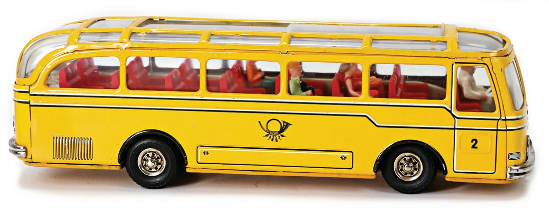 TIPP&CO mail bus, sheet metal, friction drive, 33 cm, slightly used ...