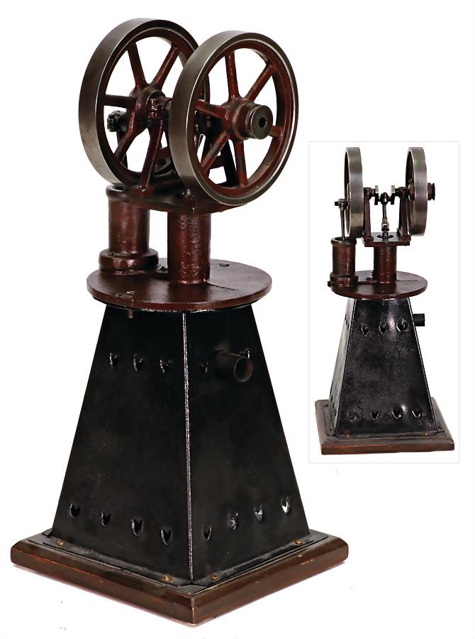 hot air motor, 2 cylinders, GHD special form, sheet metal / casting ...