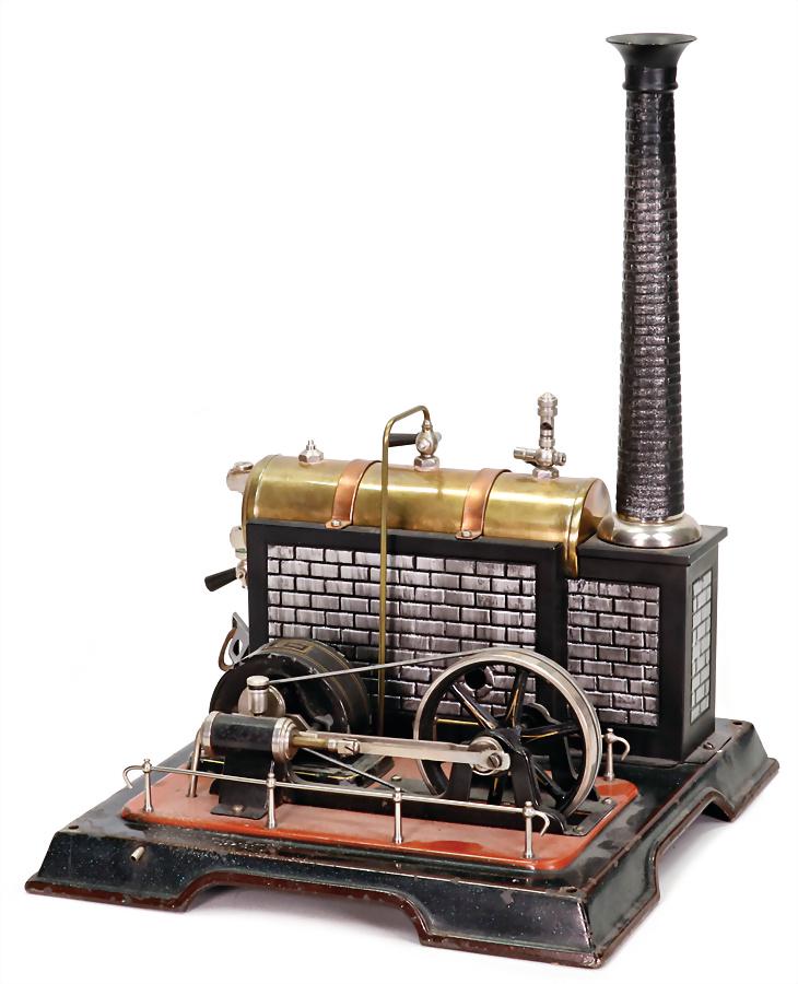 MÄRKLIN steam engine, age-old, sheet metal, with minimally scratches on ...