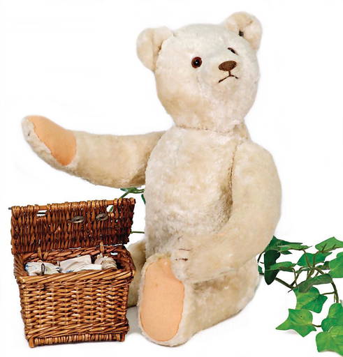Steiff Teddy, Produced 1920 30, Synthetic Silk Plush, With Button ...