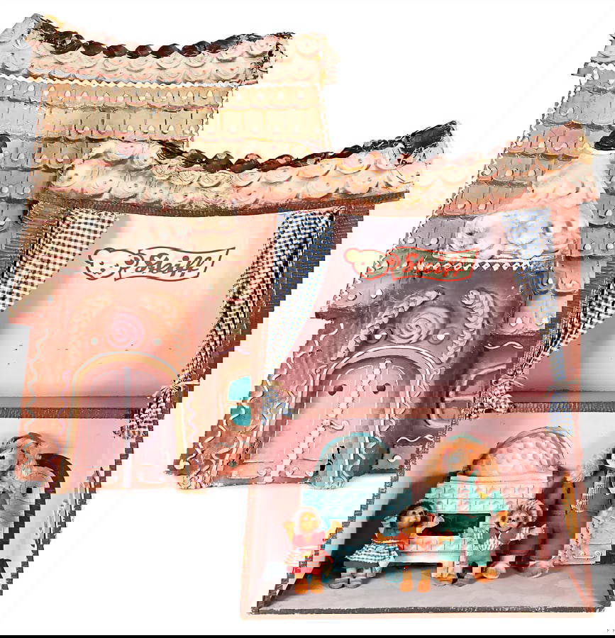 Steiff Gingerbread House, Window Decorations, Probably '50s, Height: 67 ...