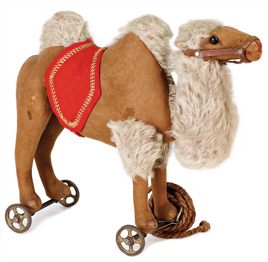 Steiff Camel, Around 1900, Felt, Standing, On Casting Wheels With ...