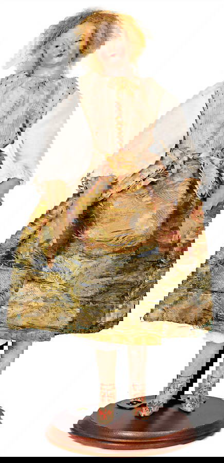 Neapolitan Crib Figurine, 33 Cm, Terracotta Head, Slightly Bend To The ...