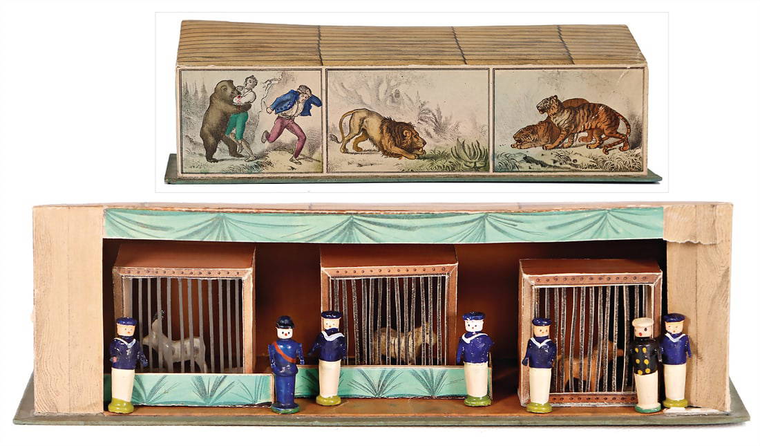 Menagerie Handcoloured Papier Mâché Menagerie Around 1880, The ...