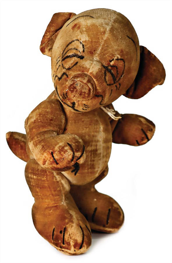 Chad Valley Bonzo, Sitting, Velvet With Airbrush Face, With Original ...