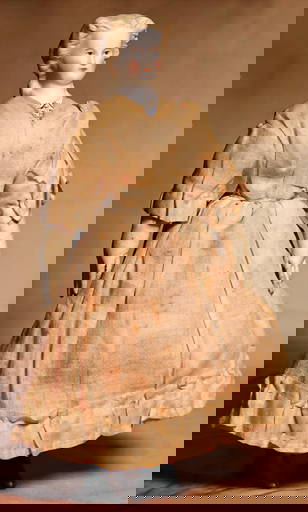 Running Doll, 28 Cm, Bisque Shoulder Headed Doll, Fine Modelled Hair ...