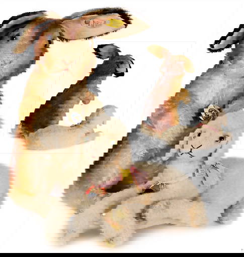 Steiff 2 Pieces, 1x Lamby, With Button, Chest Label And Cloth Tag Label ...