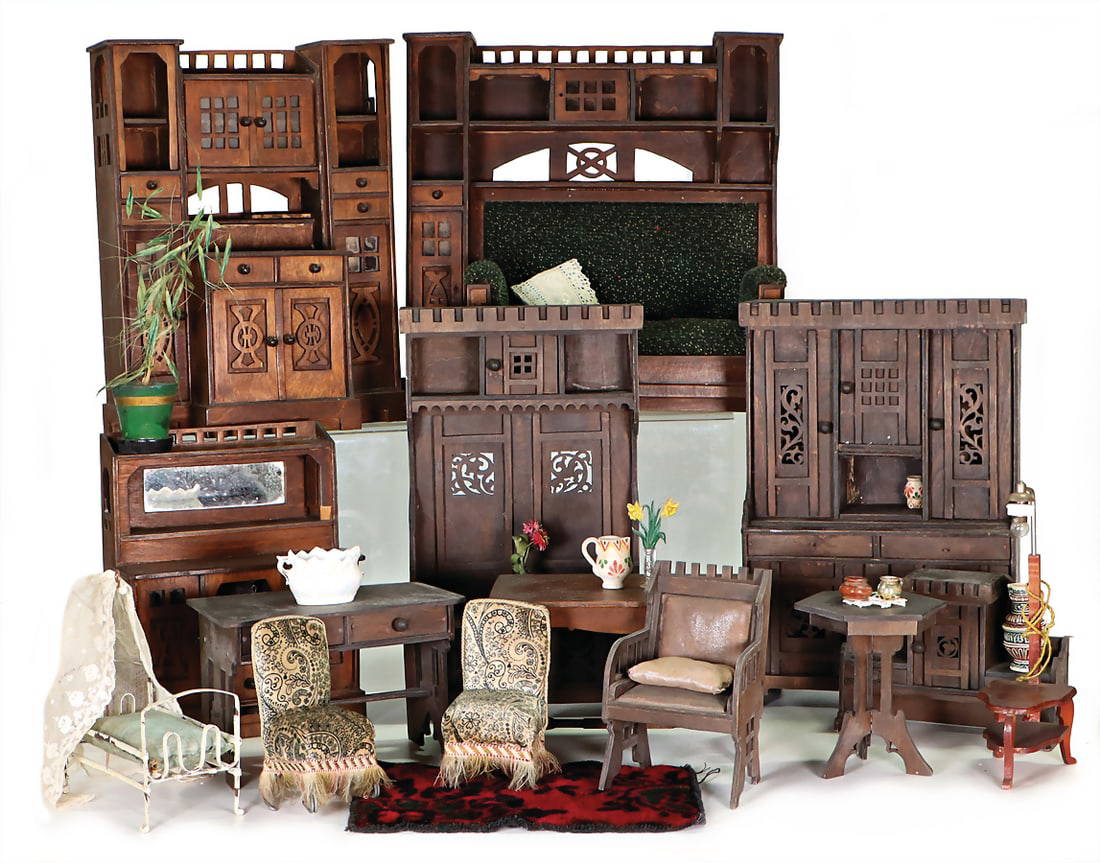 Dollhouse Furniture, Sawed Out, Cupboards, Living-room Suite, Overbuilt ...