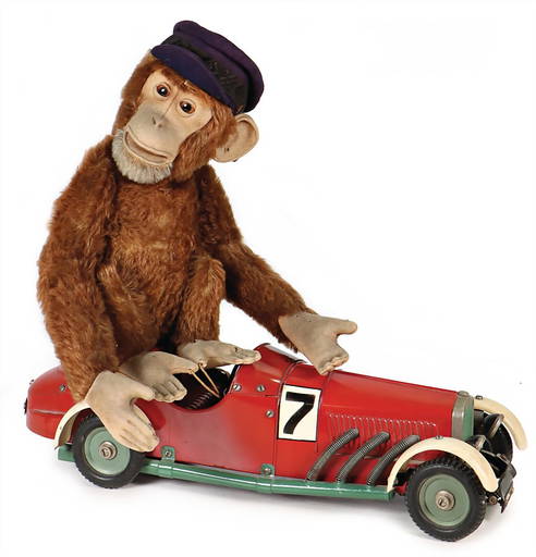 Steiff Steiff Car Chimpanzee, 1911 To 1912, Height: 25 Cm, With Button ...