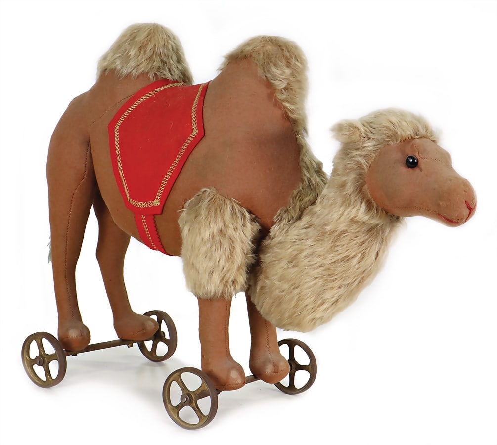Steiff Steiff Camel On Casting Wheels With Spokes, C. 1906, Height: 36 ...