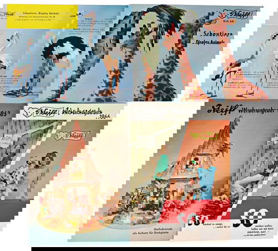 Steiff 4 Parts, Catalogs And Leaflet, One Sheet Leaflet Show Animals ...