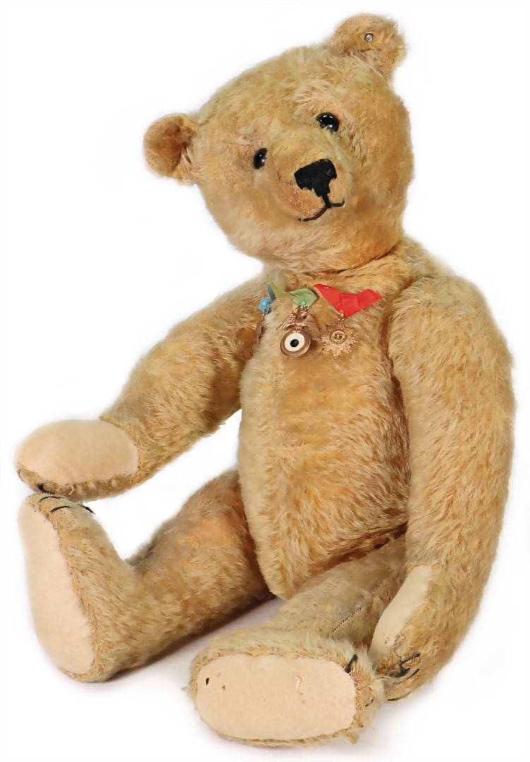 Steiff Early Teddy Bear, With Button, Printed Letters, Elongated F ...