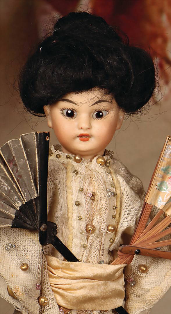 Burmese Woman, Bisque Porcelain Crank Head, Neck Mark: Germany 3/0 11 ...