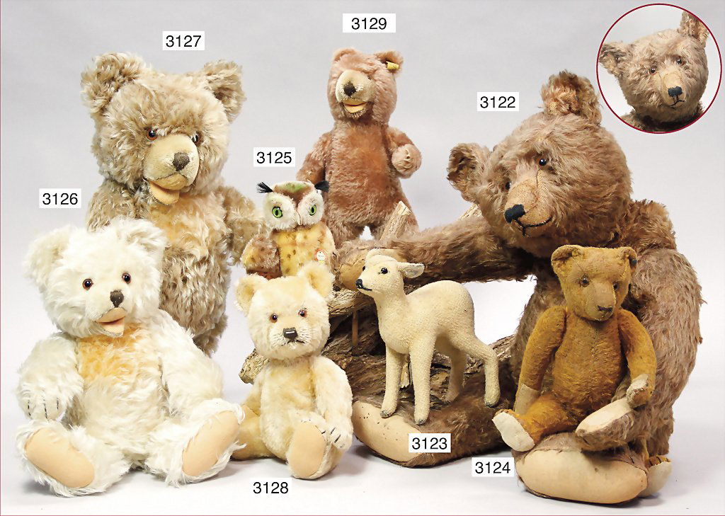 STEIFF, deer, with button, block letters, long stretche