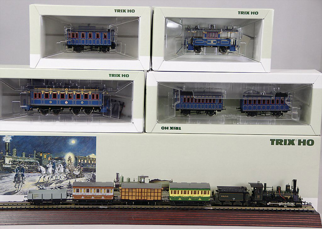 TRIX, H0, 21231, king Ludwig, train with wooden board,