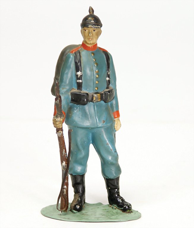 GEORG HEYDE Dresden, pewter figure, soldier, 12.5 cm,