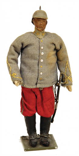 Kthe Kruse Dollhouse Doll, Soldier, With Spiked