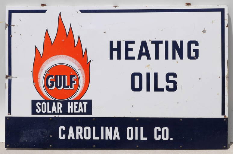 Gulf Solar Heat Heating Oil Advertising Sign
