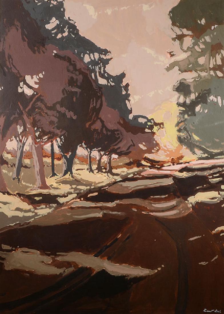 LARGE ROBERT DASH LANDSCAPE PAINTING