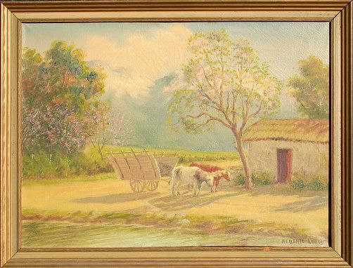 414: ALBERTO LOBOS CHILEAN PAINTING