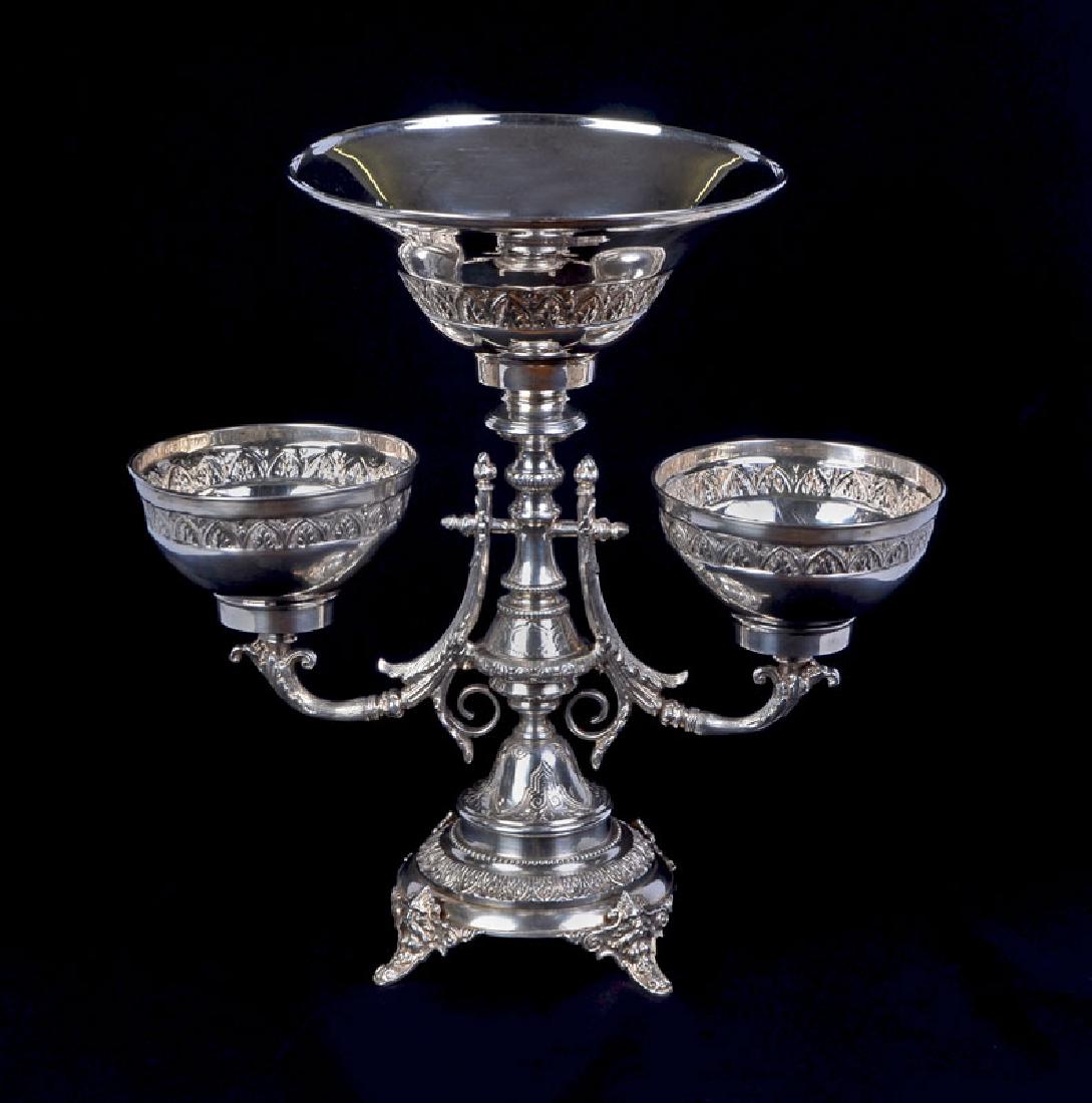 LARGE VICTORIAN SILVERPLATE EPERGNE