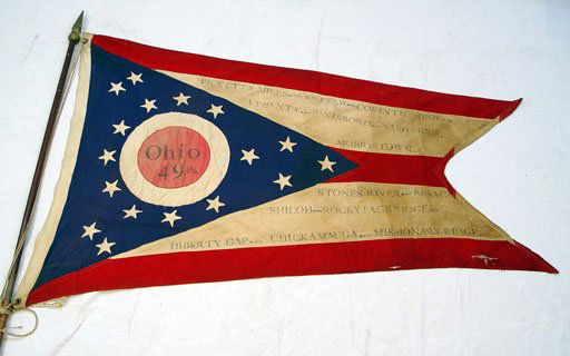 83: CIVIL WAR TYPE 49TH OHIO REGIMENT INFANTRY FLAG