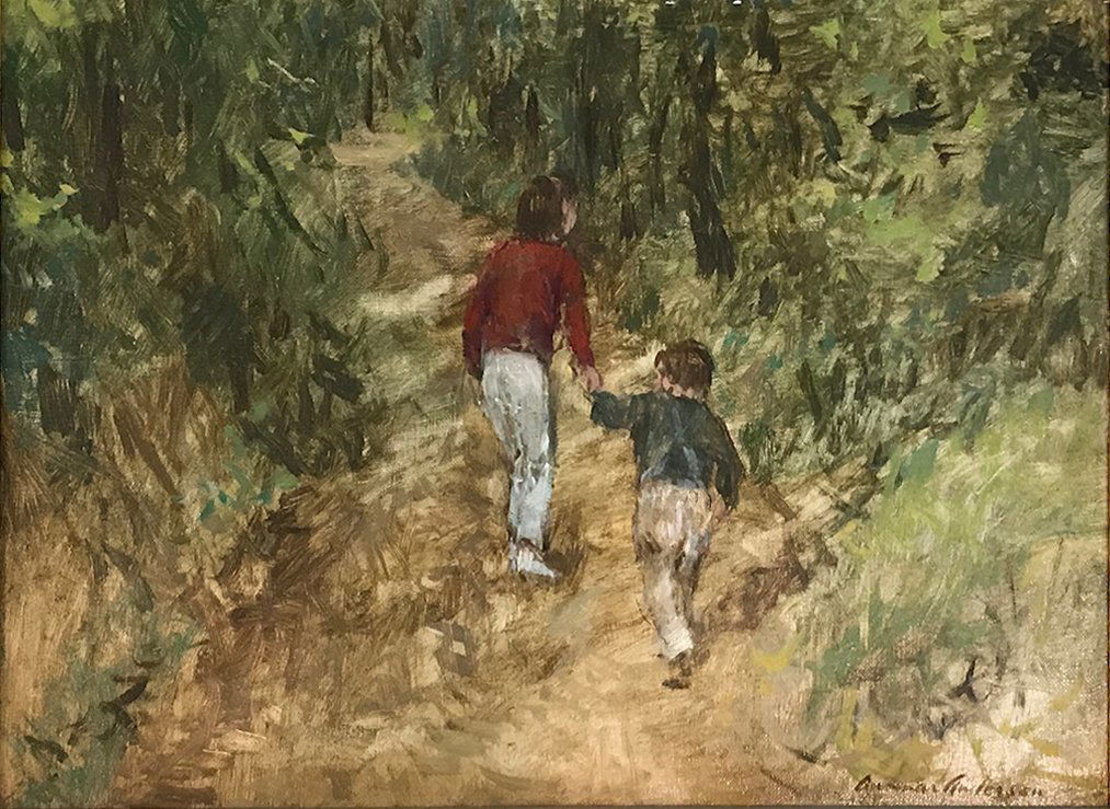 GUNNER ANDERSON WALK THROUGH THE FORREST PAINTING